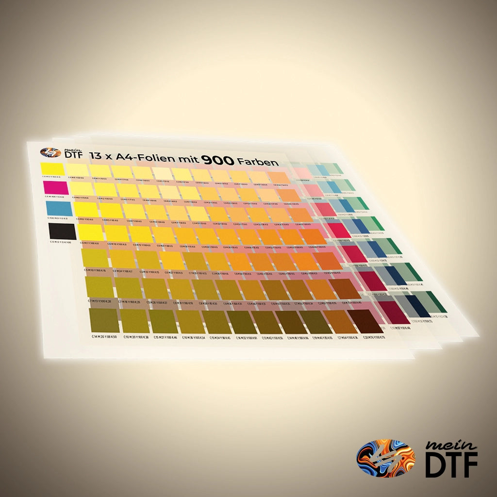 DTF-Transfer CMYK Farbchart - 900 Farben – meinDTF
